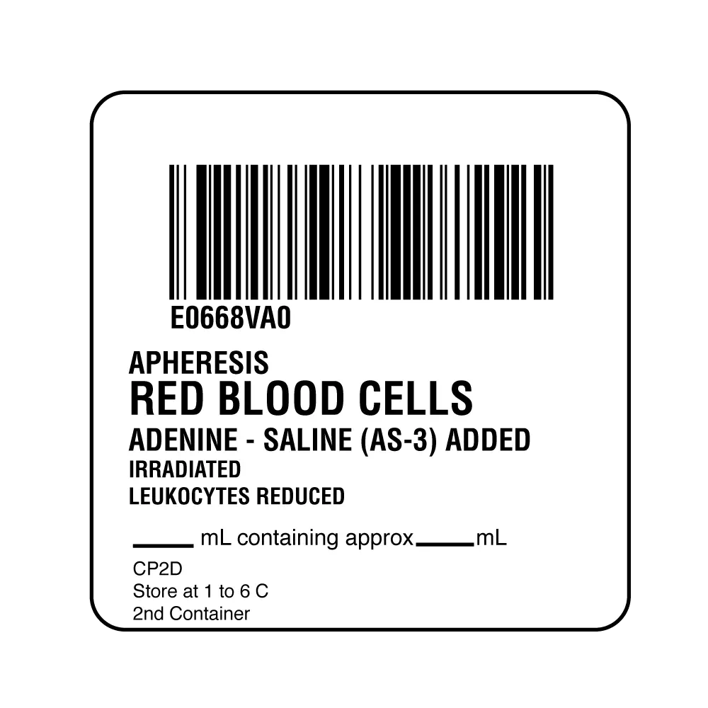 ISBT 128 Apheresis Red Blood Cells – Nev's Ink, Inc.