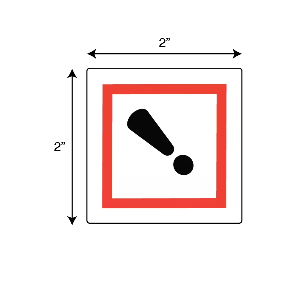 GHS Pictogram Label – Irritant – Nev's Ink, Inc.