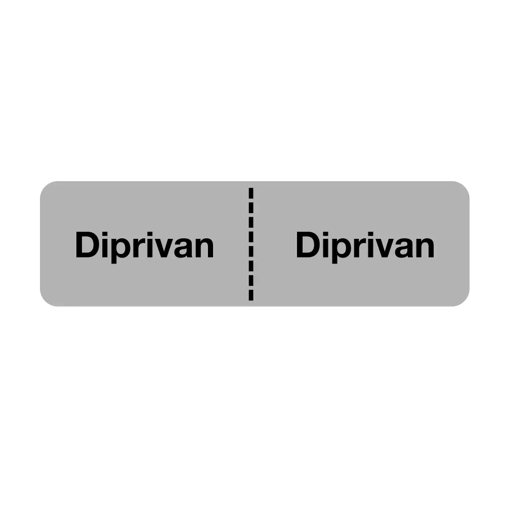 IV Drug Line Label – Diprivan/Diprivan – Nev's Ink, Inc.