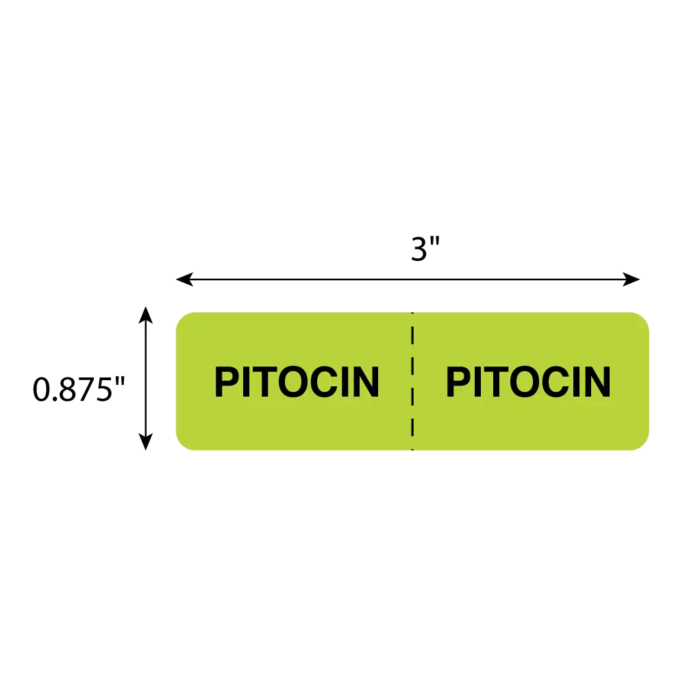 IV Drug Line Label – Pitocin/Pitocin – Nev's Ink, Inc.
