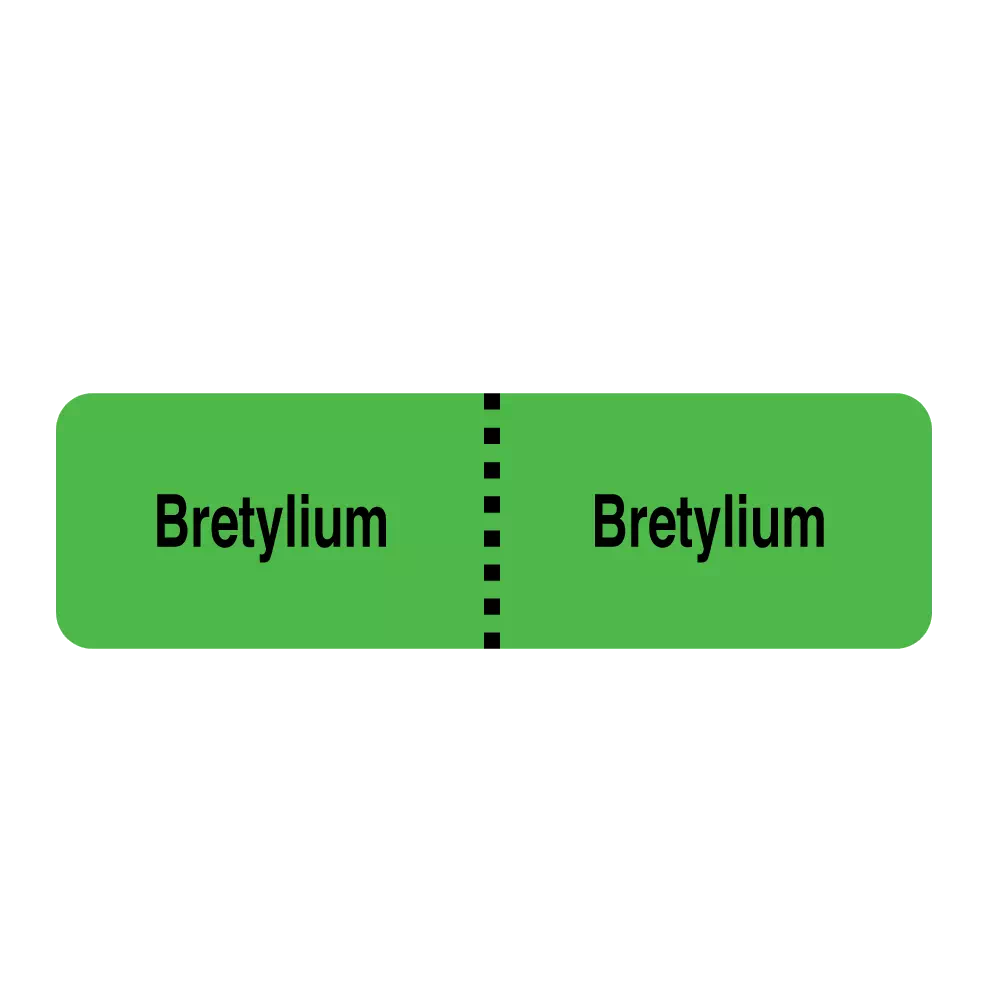 IV Drug Line Label – Bretylium/Bretylium – Nev's Ink, Inc.