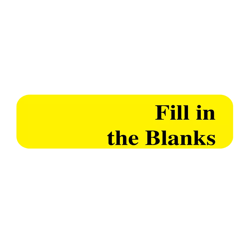 Labeling Flag – Imprinted – Fill in the Blanks – Yellow – 9/16″ x 2 ...