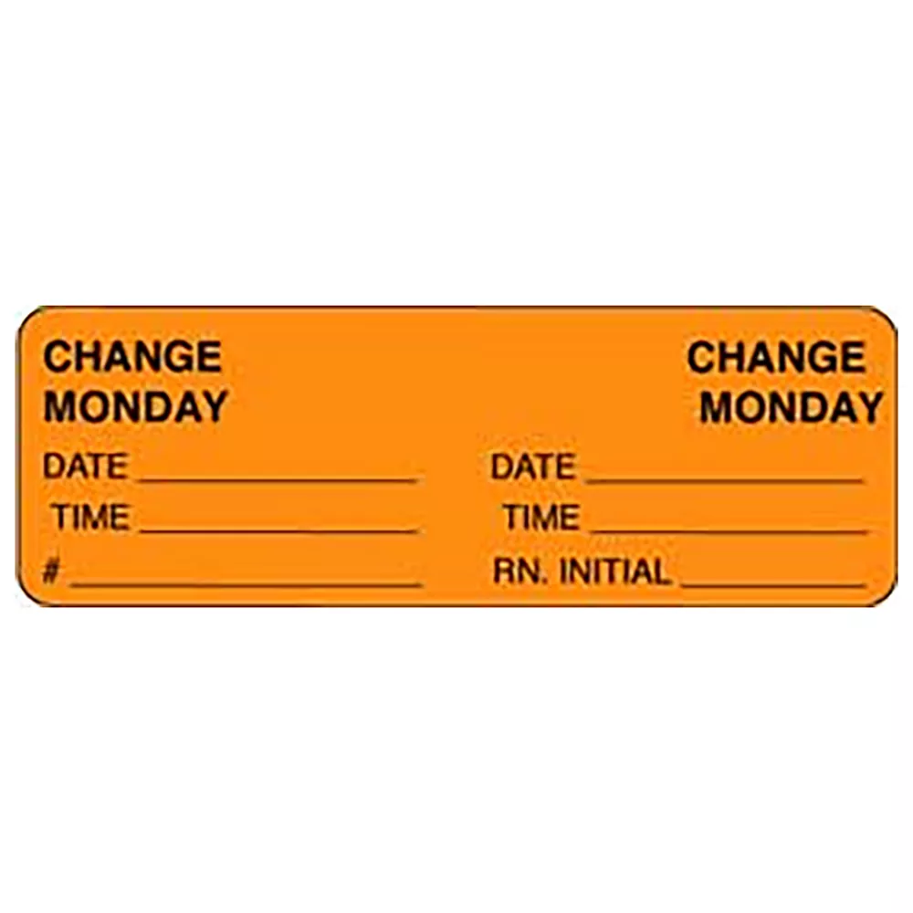 Day Change IV Tubing Label – Change Monday – Nev's Ink, Inc.