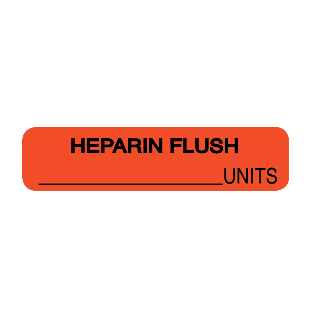 Label, Heparin Flush_____units – Nev's Ink, Inc.