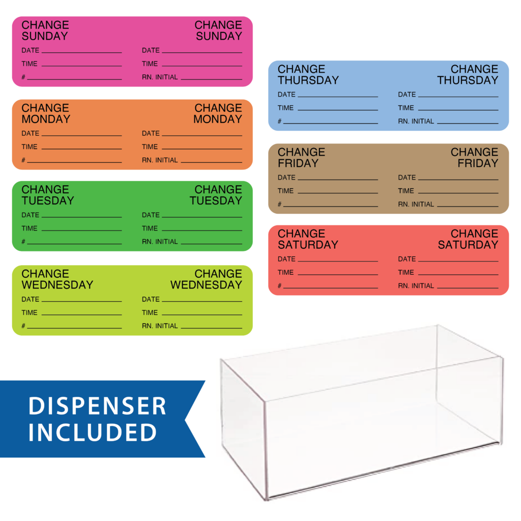 Day Change IV Tubing Label – Change Sun thru Sat + Large Disp – Nev's ...