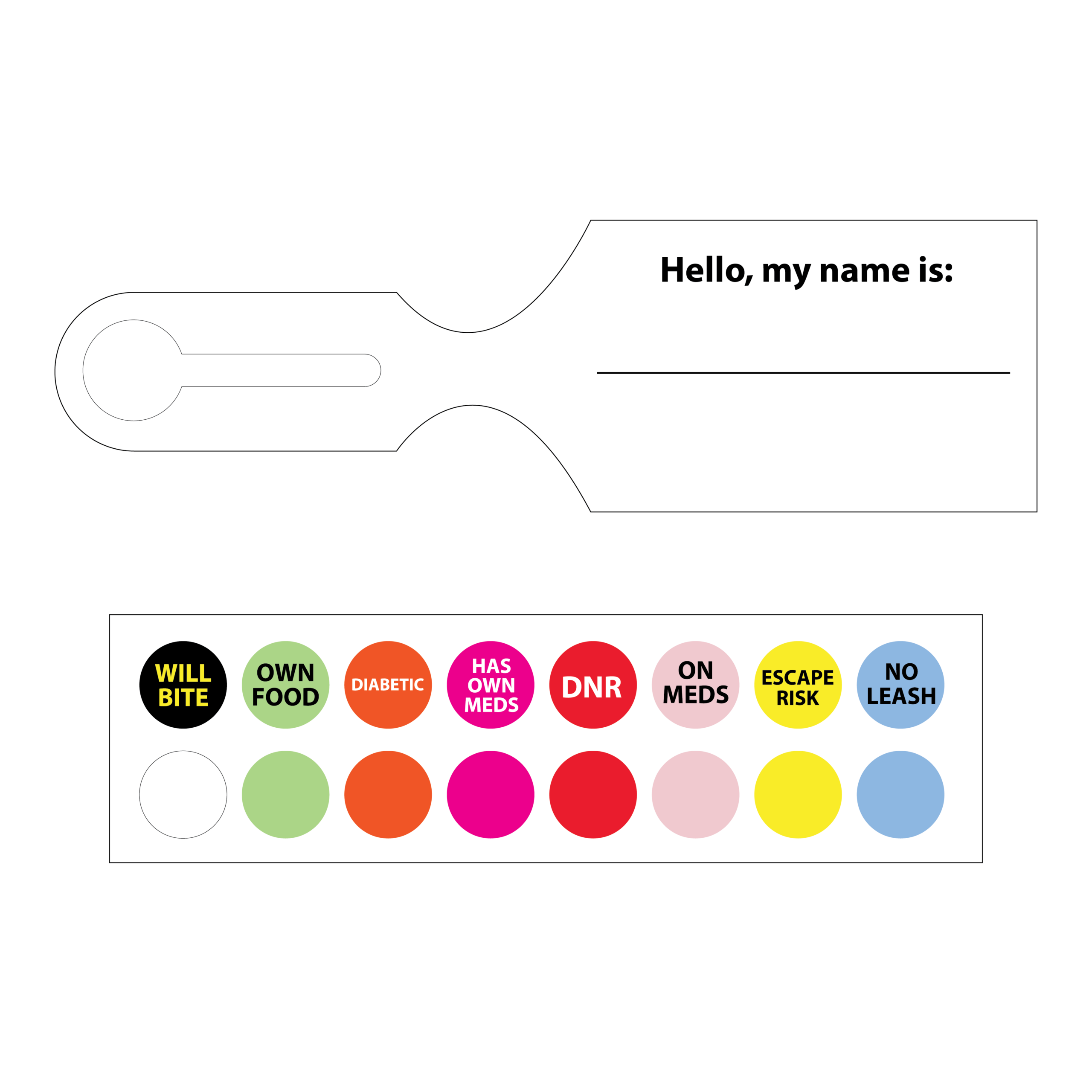 Tag, (KIT) Veterinary Cage Tags w/ Assorted Cage Labels – Nev's Ink, Inc.