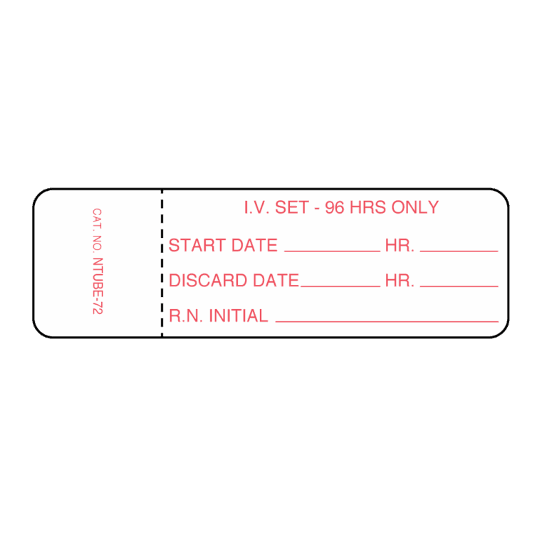 IV Tubing Labels | Nev's Ink